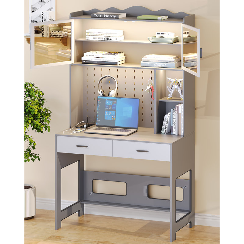 Ebern Designs Virgilio 31.49'' W Rectangle Computer Desk with and Cabinet & Reviews | Wayfair